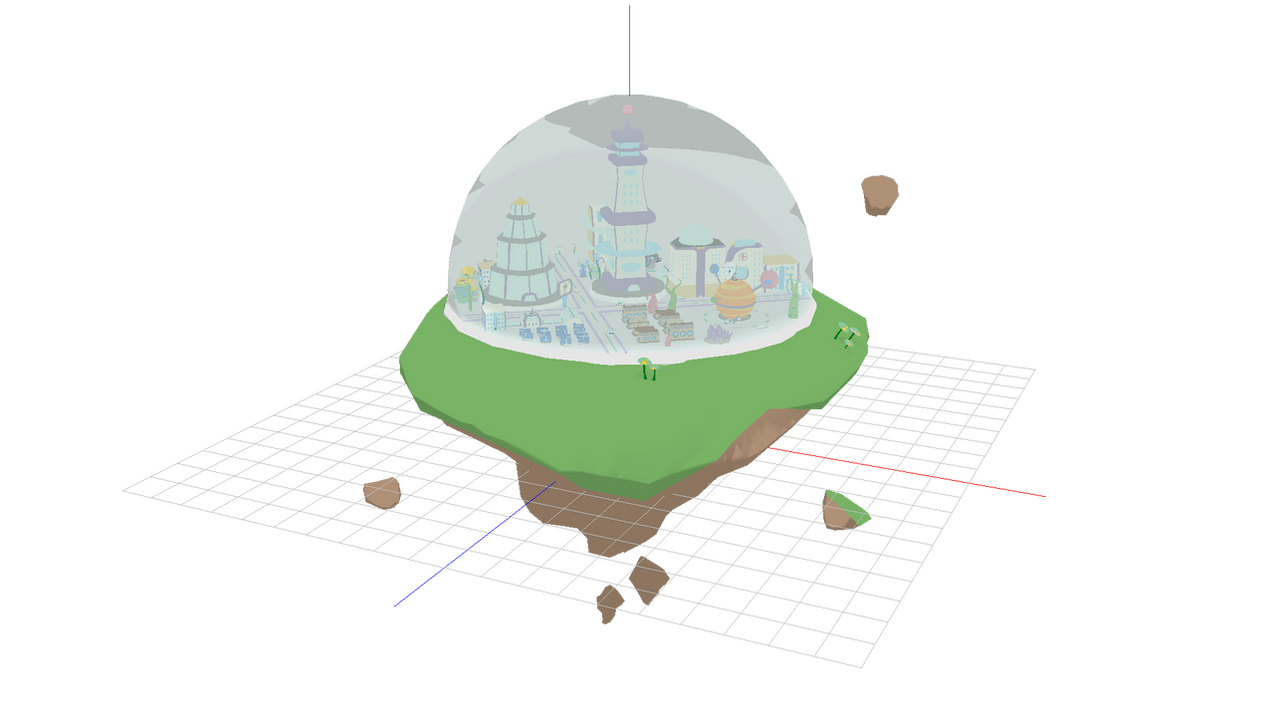 Mmd Flying Sci Fi Island City Low Poly By Yoshxxmmd On Deviantart