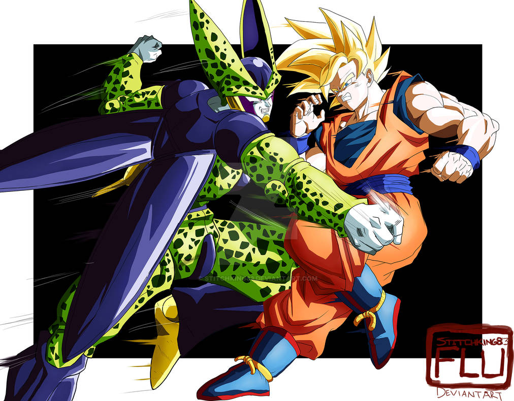 Goku Vs Cell By Stitchking83 On Deviantart