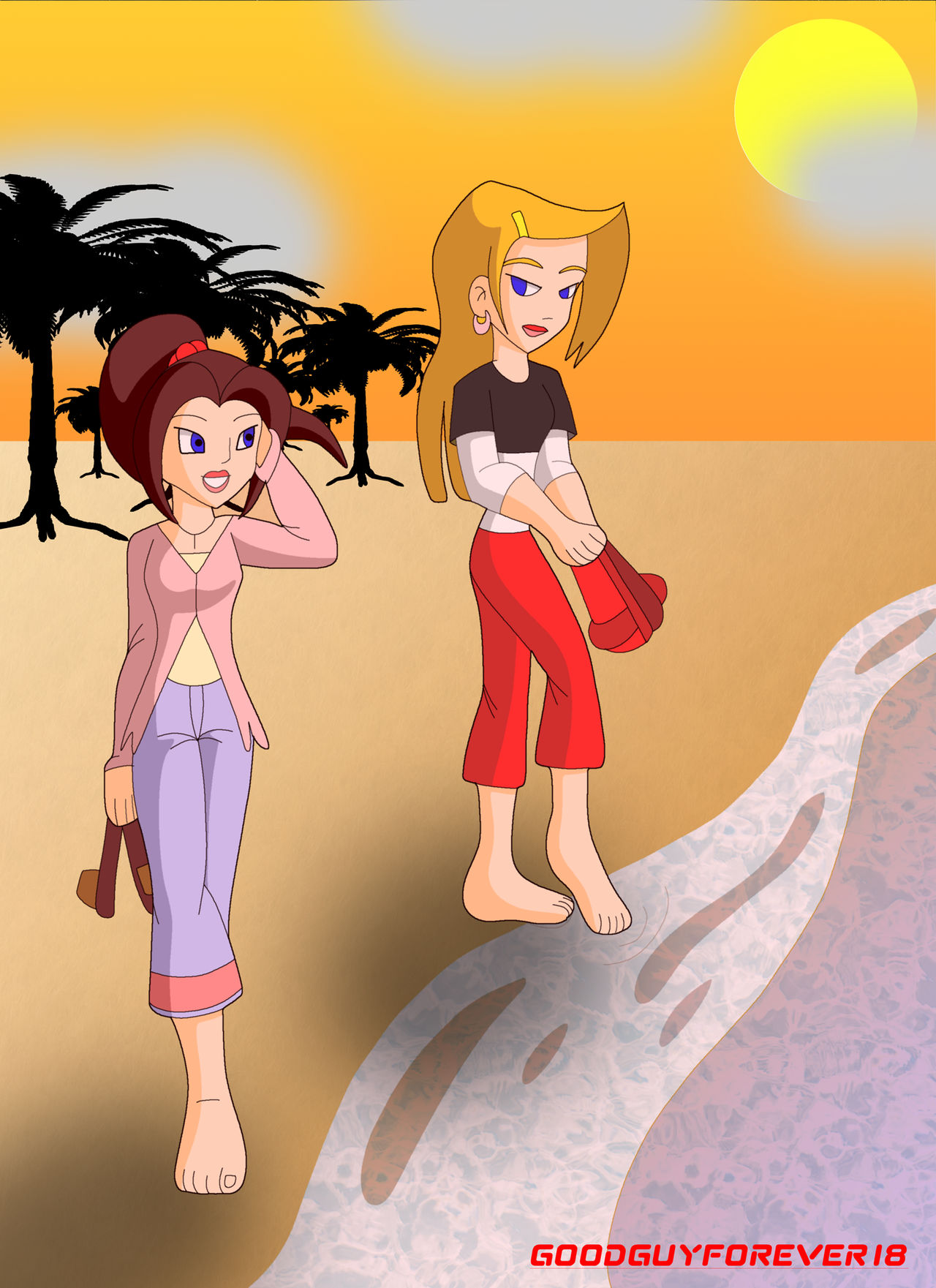 Sunset Beach Walk By Kcruzer On Deviantart