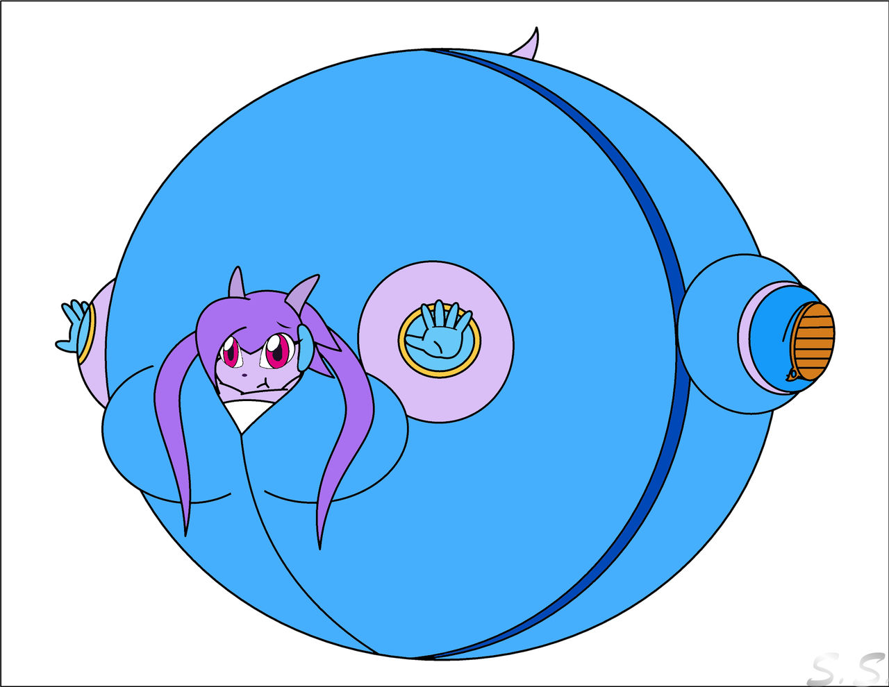 Inflated Lilac Colored By Montyclan On Deviantart