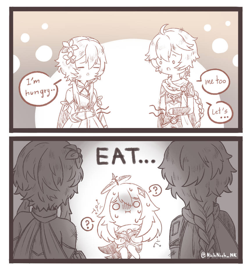 Fa Genshin Impact Eat Paimon By Sairinjin On Deviantart