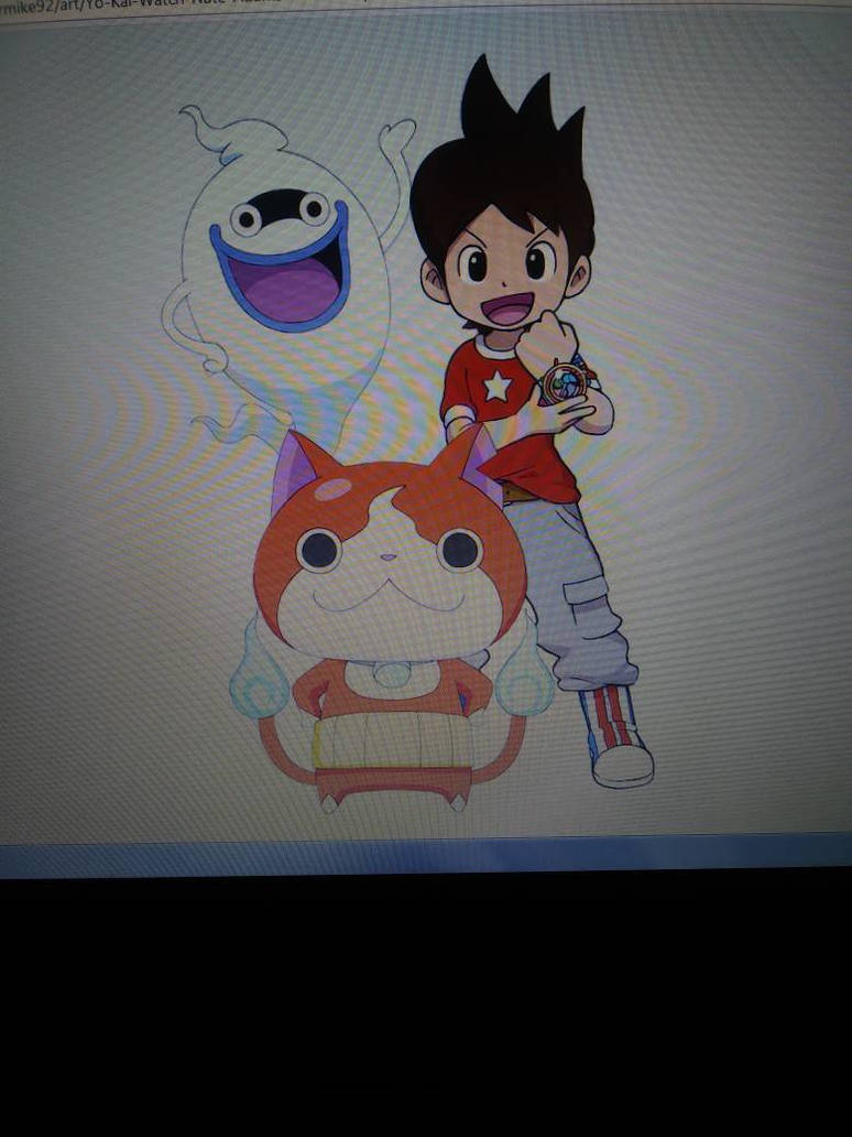 Yo Kai Watch Nate Adams With Whisper And Jibanyan By Supermike92 On