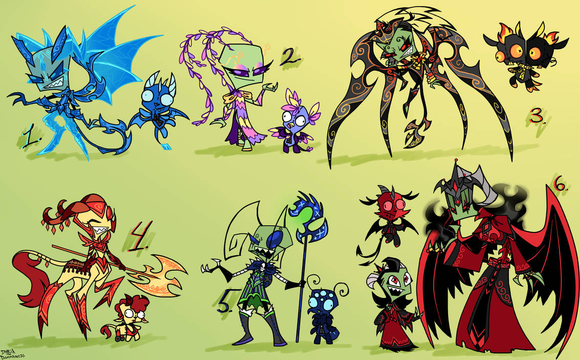 Invader Zim Characters Adopts Open26 By Dariathedaemoness On Deviantart