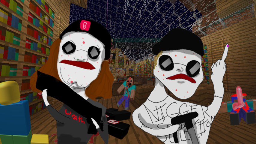 Eric And Dylan Bravely Fighting In The Library By Ericthehedgeheg420 On Deviantart
