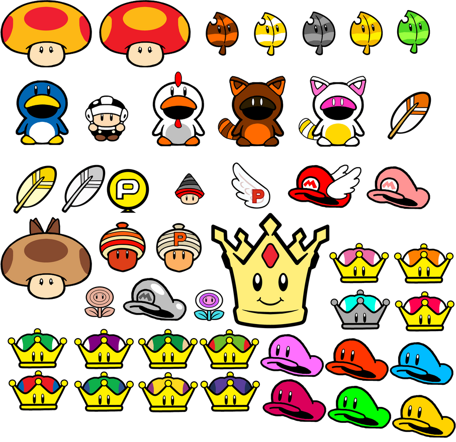 All Mario Items By Ruensor On Deviantart