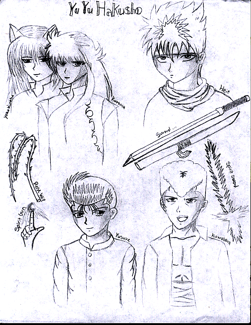 Yu Yu Hakusho practice drawing by rikurose88 on DeviantArt
