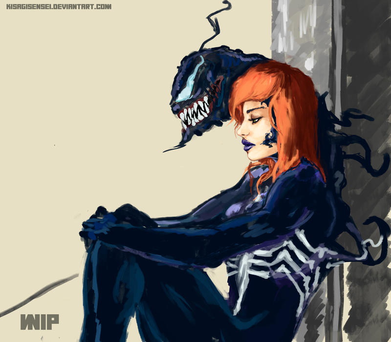 Sketch Mary Jane Venom 2 By Kisagisensei On Deviantart