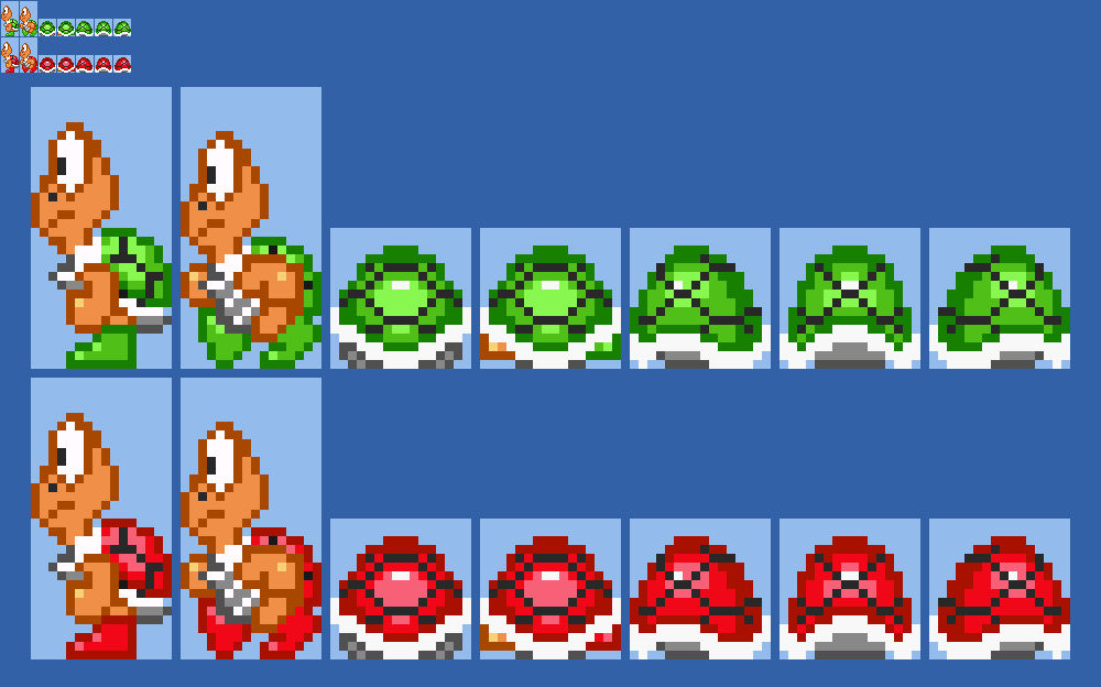 SMAS SMB1 Koopa Troopa sprites by ericgl1996 on DeviantArt SMAS SMB1 Koopa Troopa sprites by ericgl1996 on DeviantArt
