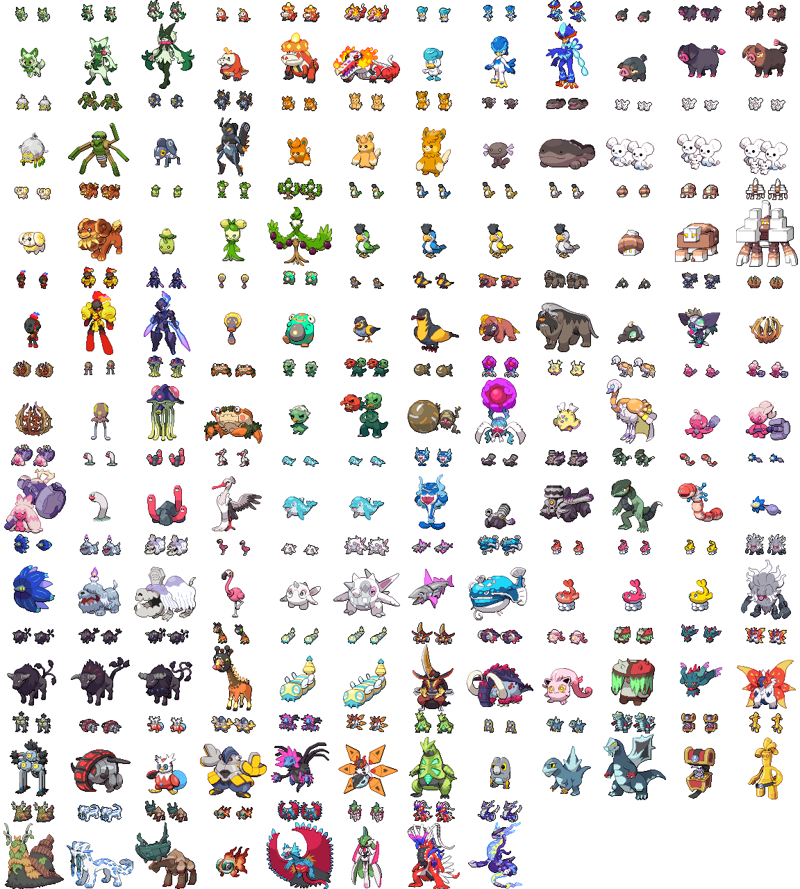 Pokemon Scarlet And Violet Front And Icon Sprites By Nolo33lp On Deviantart