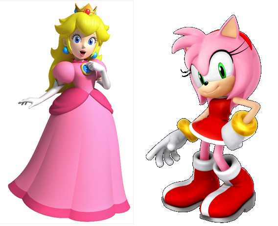 Princess Peach And Amy Rose By Adamhatson On Deviantart