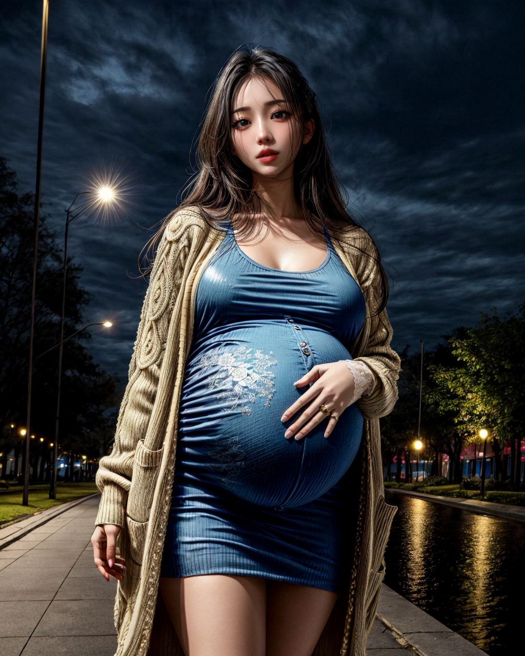 AI Pregnant Wife Nighttime Stroll by anania333 on DeviantArt AI Pregnant Wife Nighttime Stroll by anania333 on DeviantArt