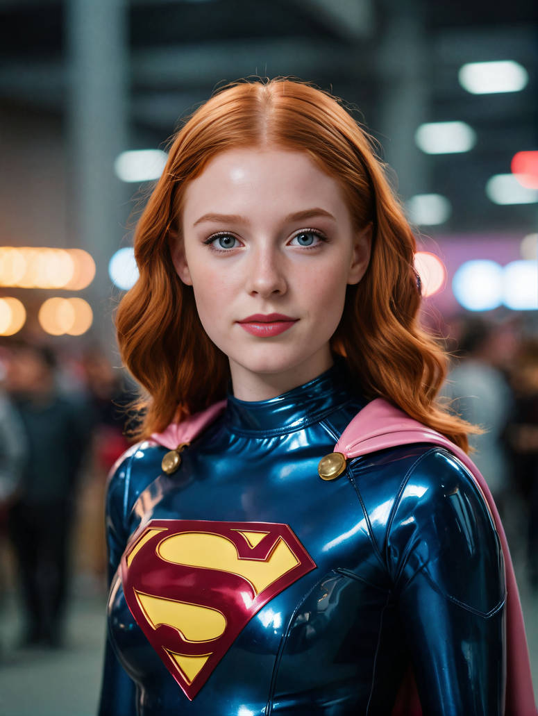 Cute Latex Supergirl Cosplay Redhead By Littlet85 On Deviantart