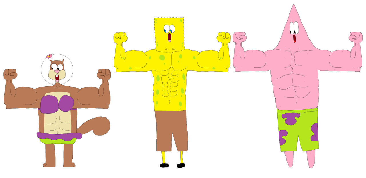 Strong Sandy Muscular Spongebob And Buff Patrick By Garmantx03 On Deviantart