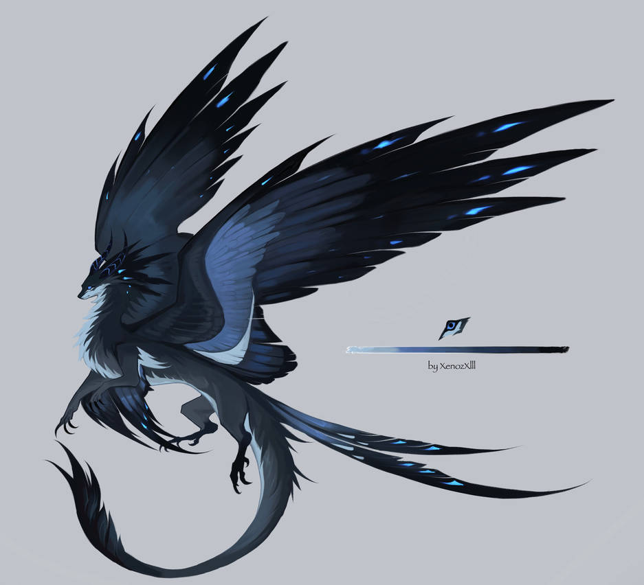Dark Feathered Dragon Custom Design Commission By Xenozxlll On Deviantart