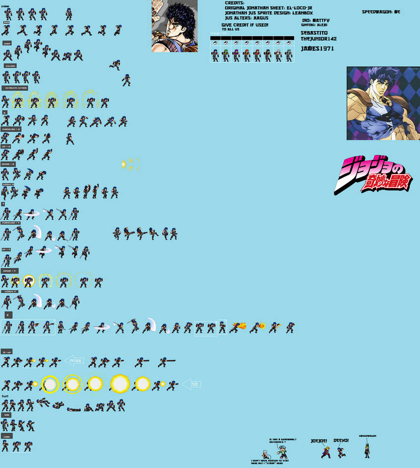 Jonathan Joestar Jus Spritesheet Jojos By Mikongamer On Deviantart