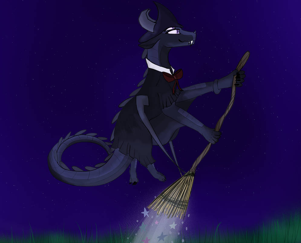 Arachnid Wing Flying On A Broomstick By Skkullshr00m On Deviantart
