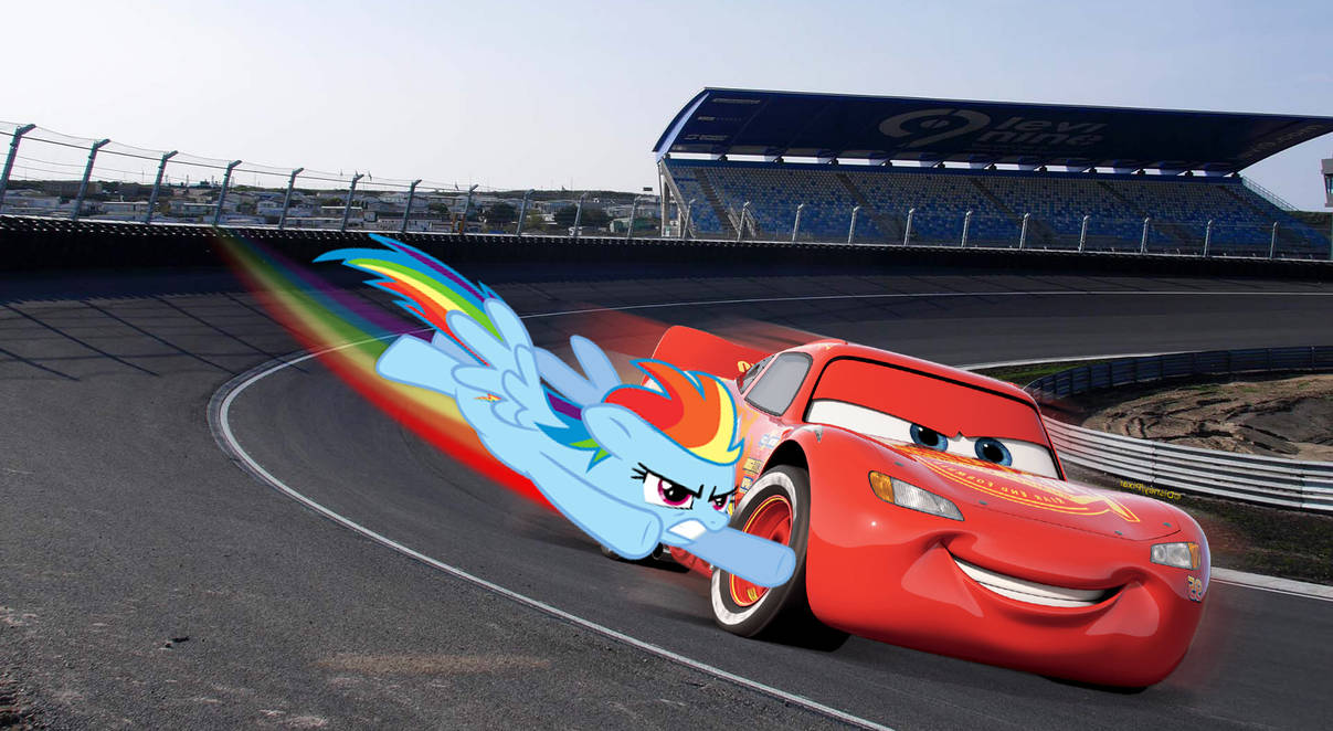Rainbow Dash and Lighting McQueen racing challenge by DarkMoonAnimation ... Rainbow Dash and Lighting McQueen racing challenge by DarkMoonAnimation ...