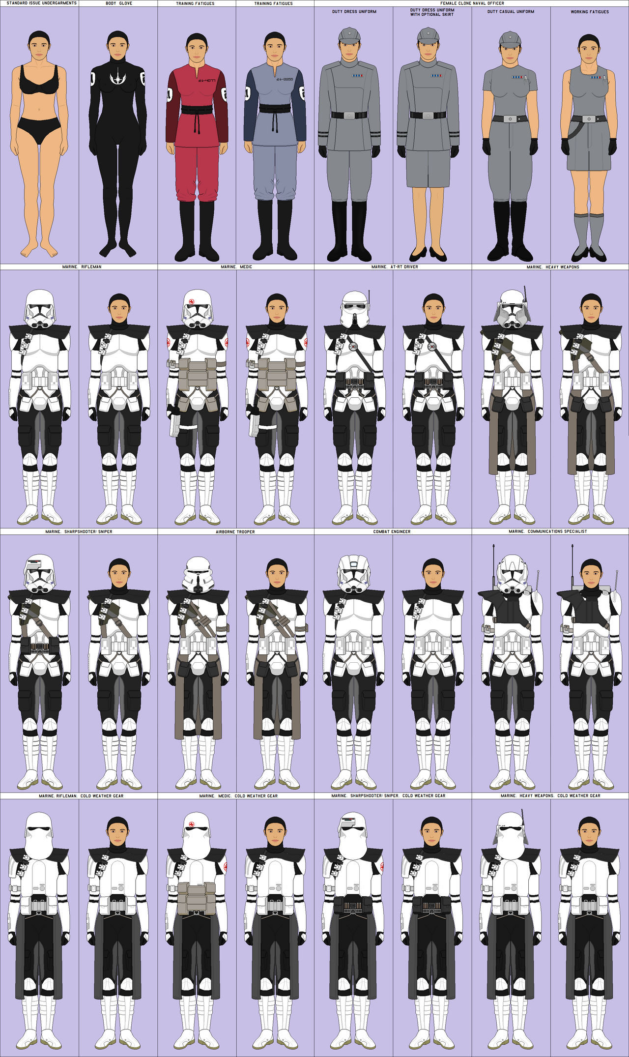 Female Clone Templates, Marines by Katana70065 on DeviantArt Female Clone Templates, Marines by Katana70065 on DeviantArt