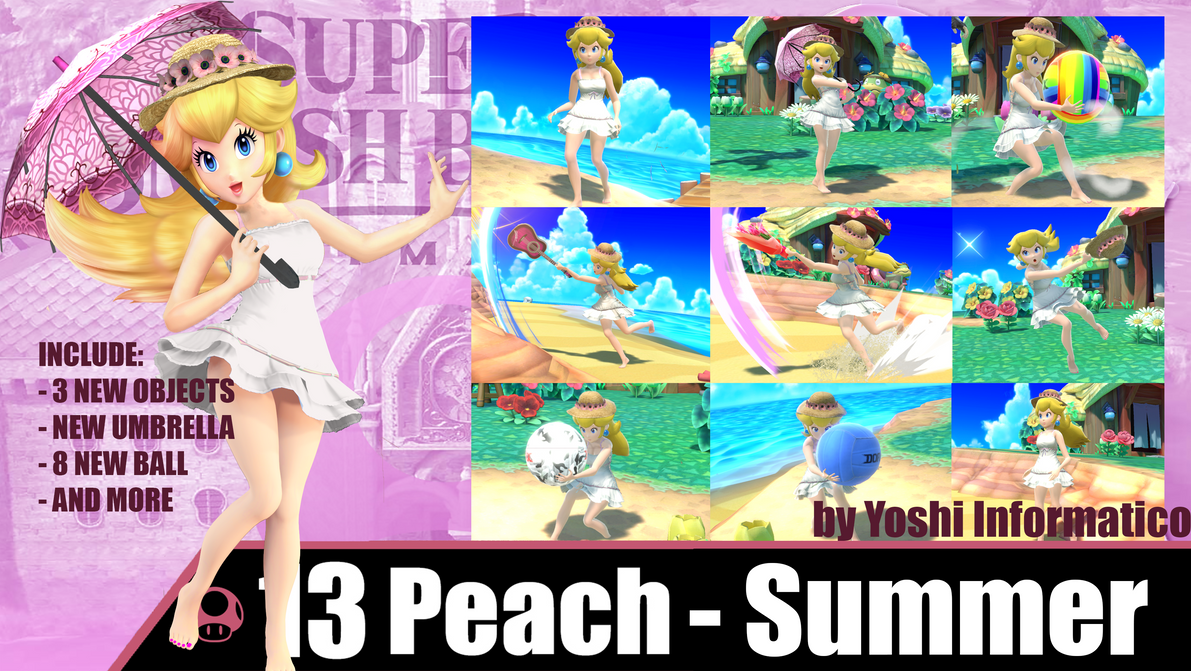 Ssbu Special Mod Princess Peach Summer By Yoshinformatico On Deviantart
