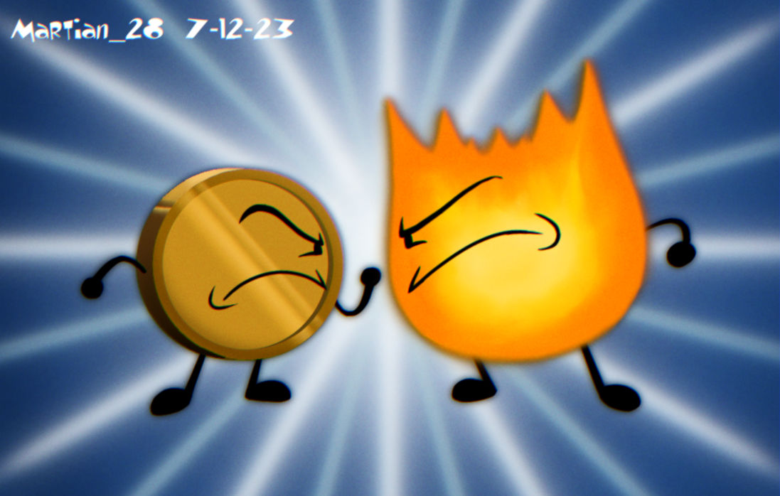 Firey VS. Coiny by Martian2876 on DeviantArt Firey VS. Coiny by Martian2876 on DeviantArt