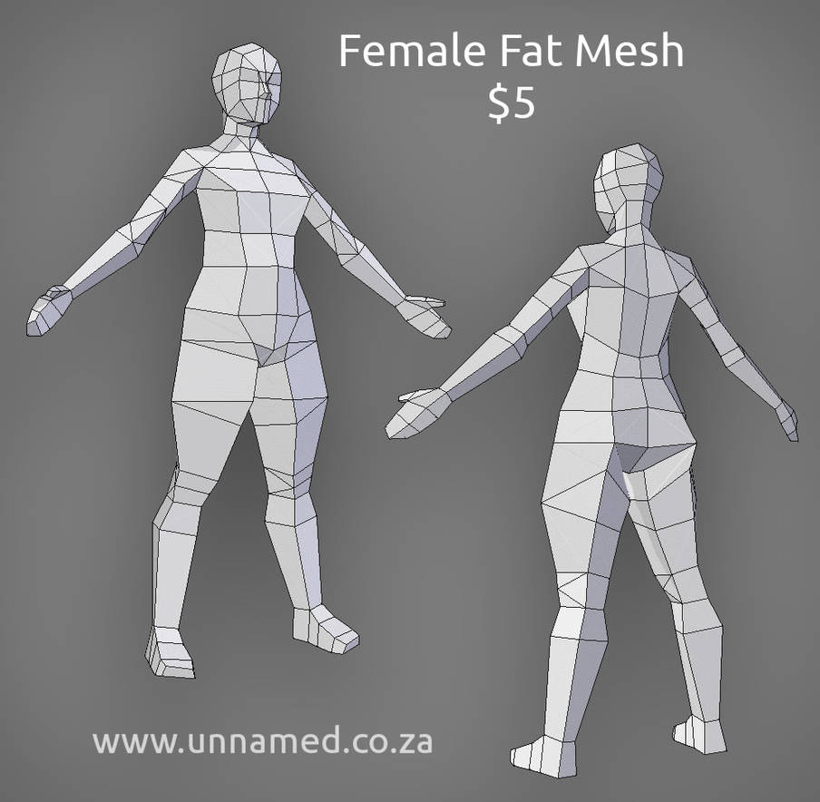 Low poly female model fat by YeshuaNel on DeviantArt Low poly female model fat by YeshuaNel on DeviantArt