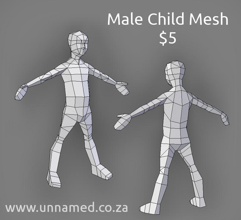 Low poly male model child by YeshuaNel on DeviantArt Low poly male model child by YeshuaNel on DeviantArt
