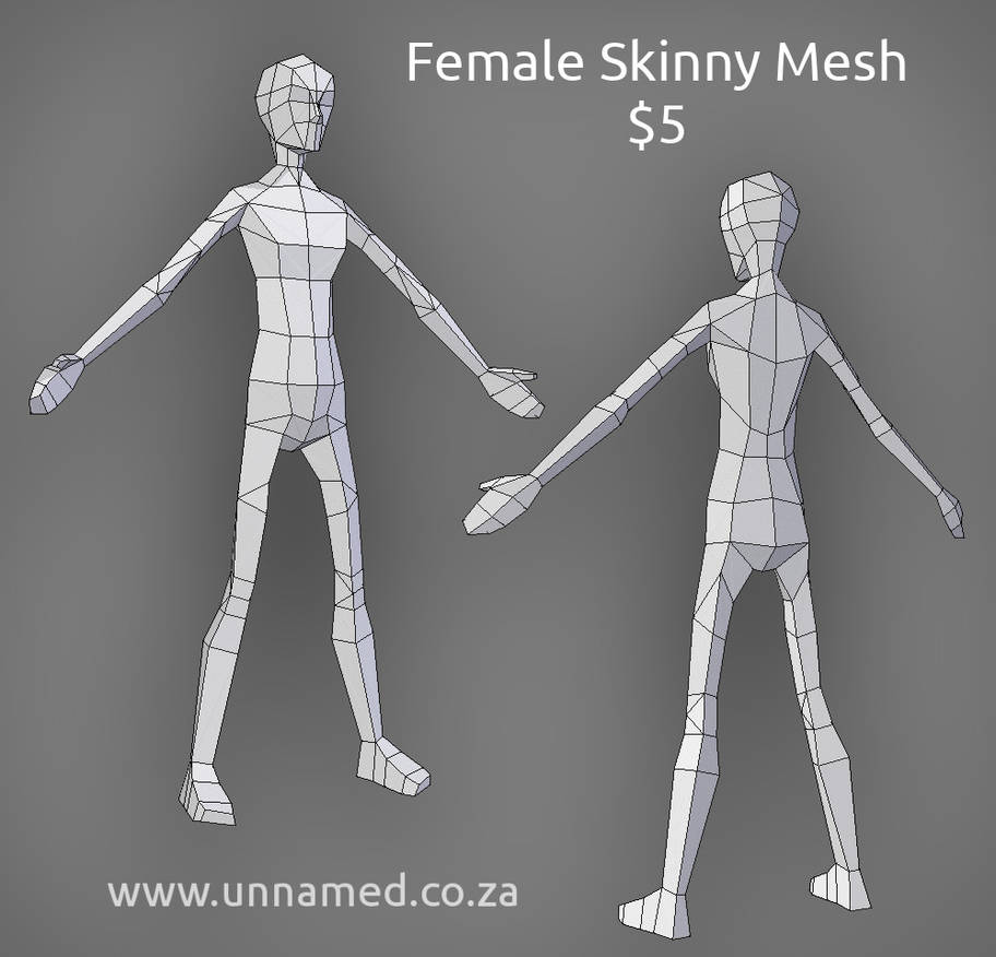 Low poly female model skinny by YeshuaNel on DeviantArt Low poly female model skinny by YeshuaNel on DeviantArt