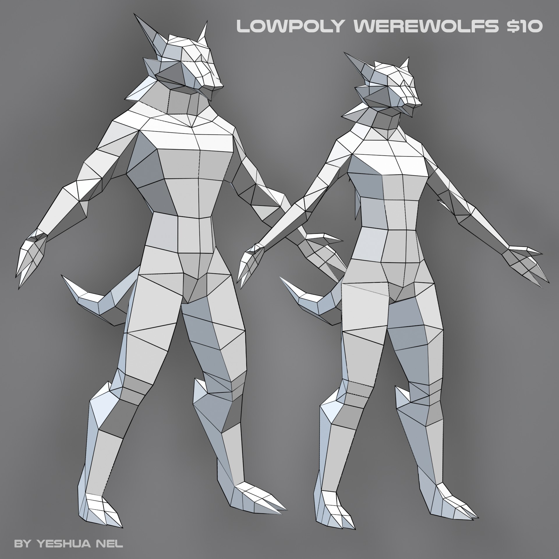 Werewolf Model Low Poly by YeshuaNel on DeviantArt Werewolf Model Low Poly by YeshuaNel on DeviantArt