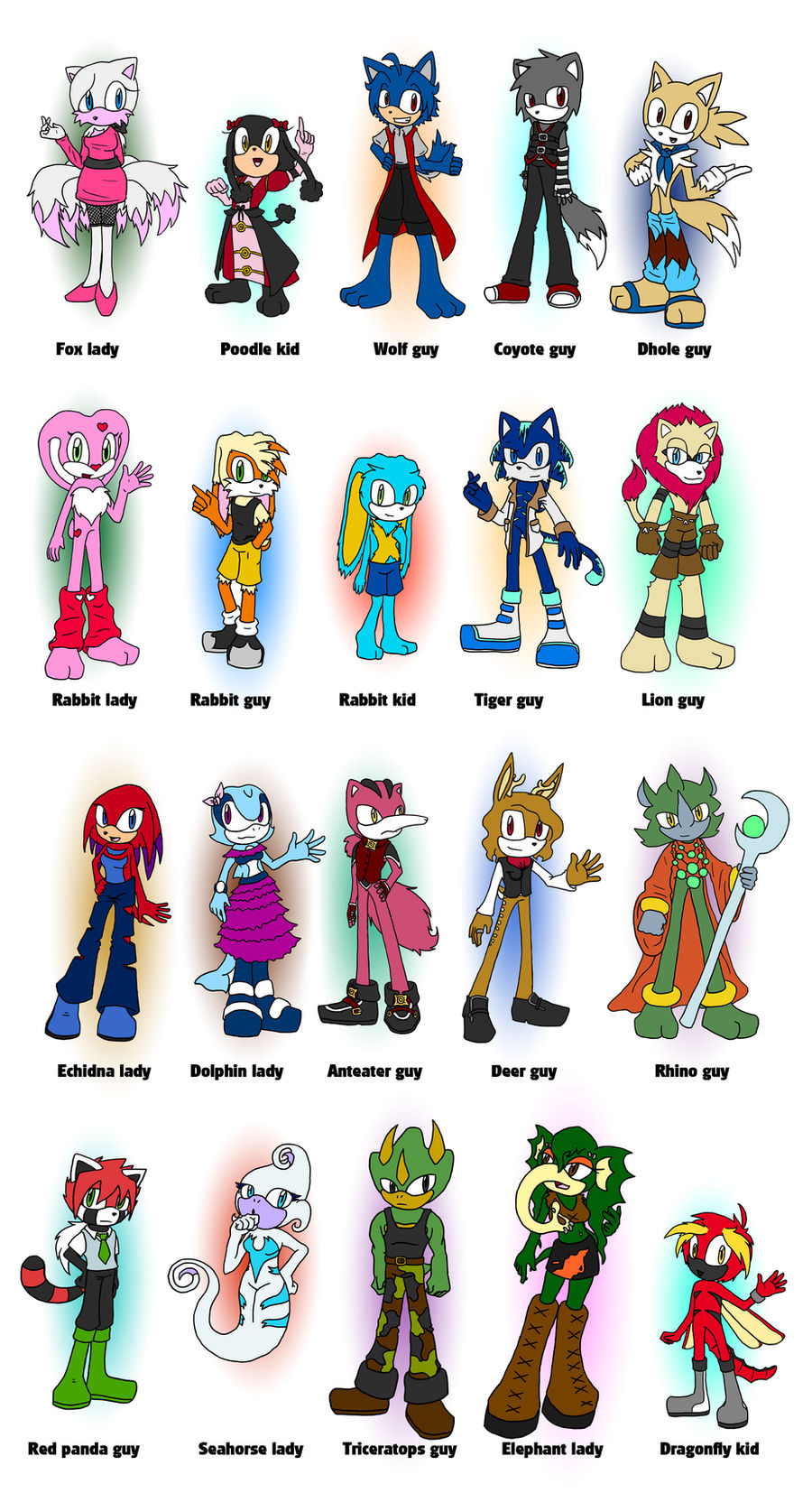 Sonic Characters 1 By Kellllly On Deviantart
