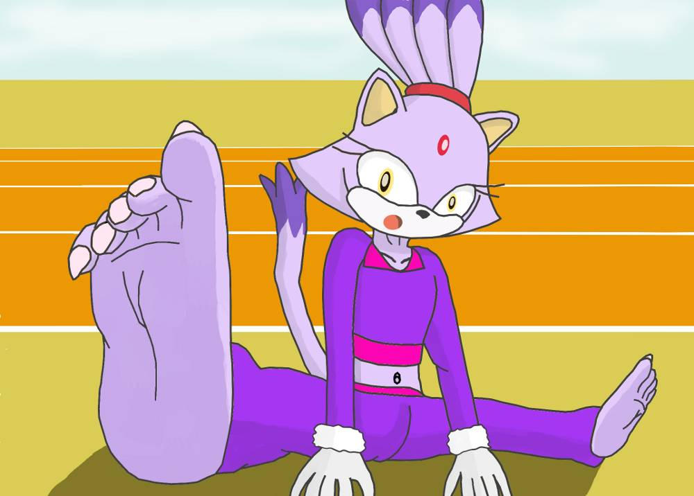 Blaze The Cat Stretching 2 By Cameronsadventure On Deviantart