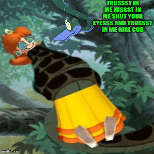 Princess Daisy Encounters Kaa Again Version By Superartman64 On Deviantart