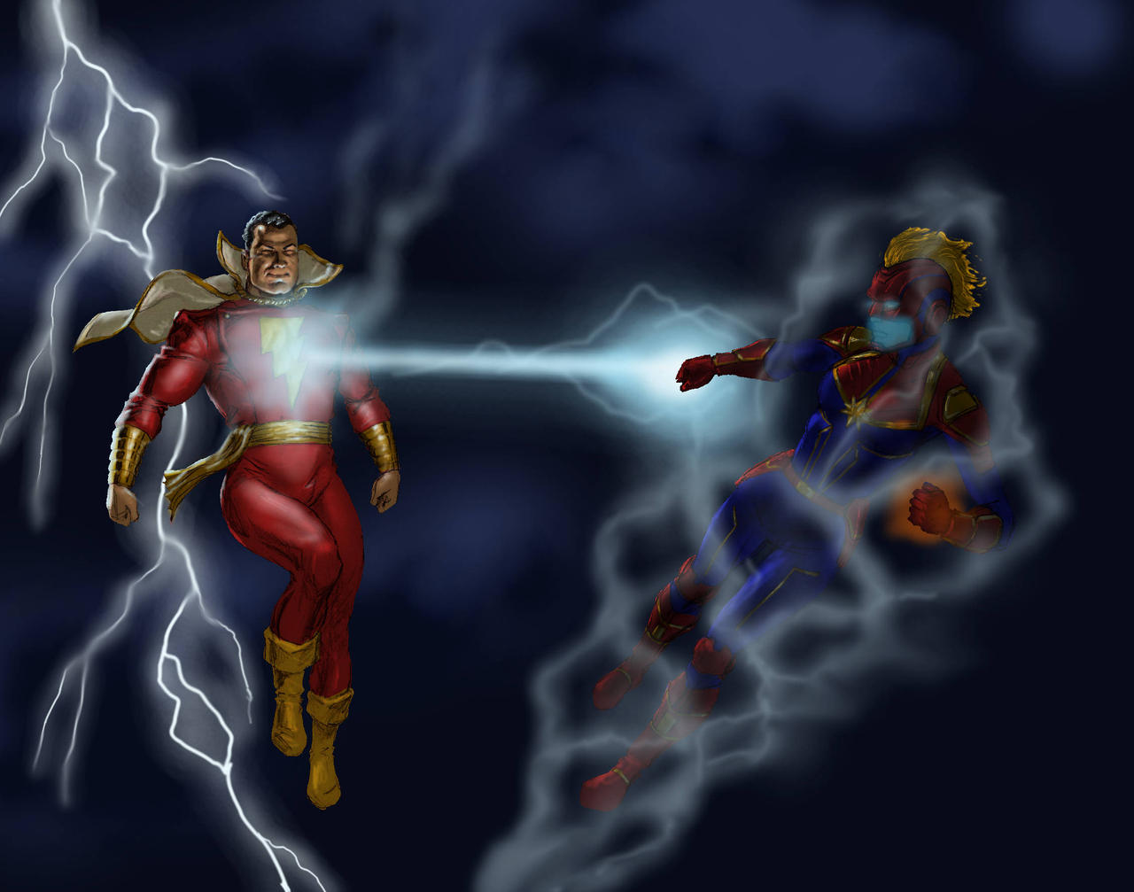 Tliid Captain Marvel Meets Kingdom Come Shazam By Nick Perks On Deviantart