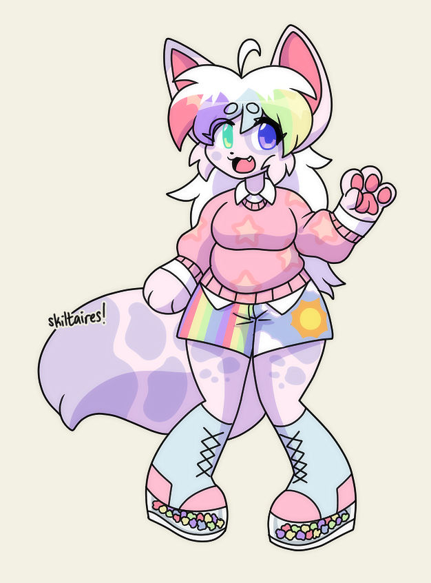 Rainbow Furry Girl Adopt Open By Skiltaires On Deviantart