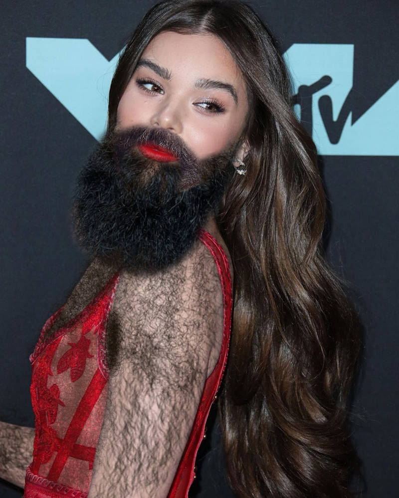 Hailee Steinfeld Long Thick Beard By Beardedhairygirls On Deviantart