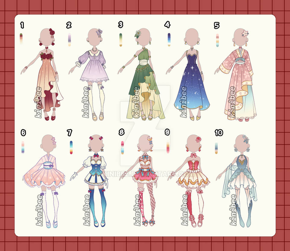 Fantasy Outfit Adopts Closed Ty By Kinibee On Deviantart