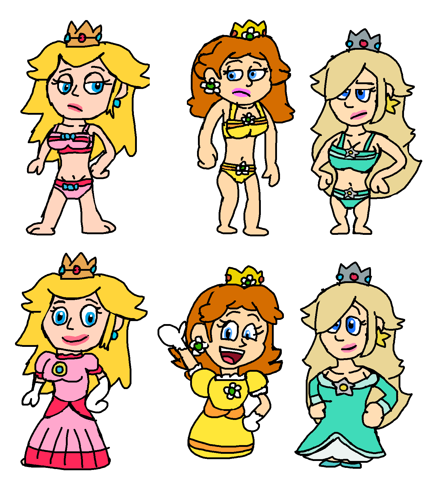 Super Mario Princesses With Their Underwear By Abbysek On Deviantart