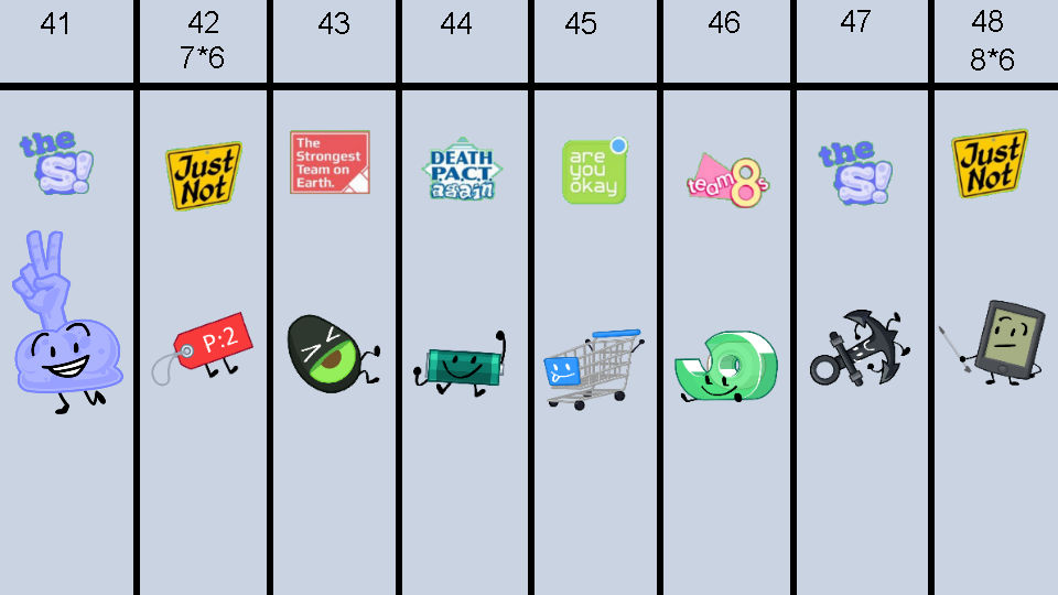 Bfdi Tpot 1 Customs If 8 Debuters In 6 Teams By Abbysek On Deviantart