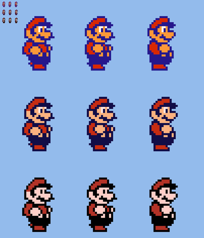 10x Smb2 Smb3 Mario Fusion Sprite By Abbysek On Deviantart