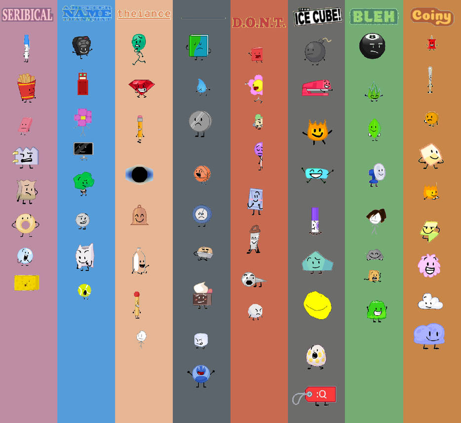 8 Team All 67 in BFB but loser never shows up by Abbysek on DeviantArt 8 Team All 67 in BFB but loser never shows up by Abbysek on DeviantArt