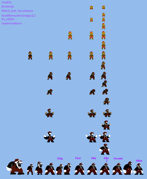 Mx In Mario 85 Pc Port Sprite Comparison By Abbysek On Deviantart