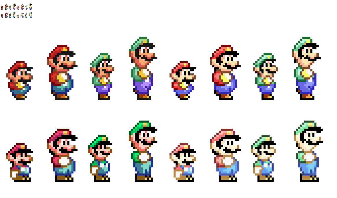 10x Sma2 Luigi Origin Is From All Stars Smb2 Sprit By Abbysek On Deviantart