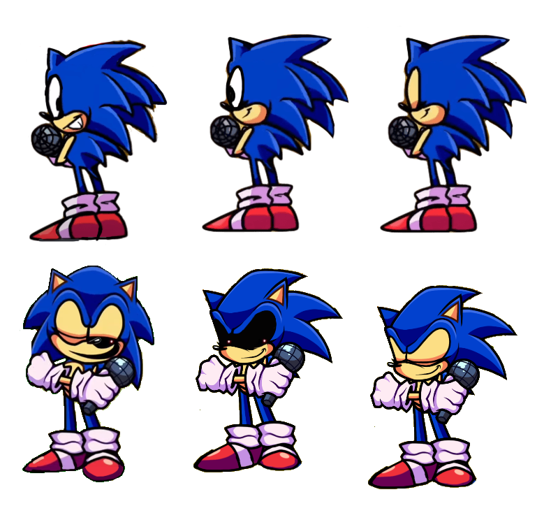 Fnf Sonic No Effect And Faker Sonic From Too Slow By Abbysek On Deviantart