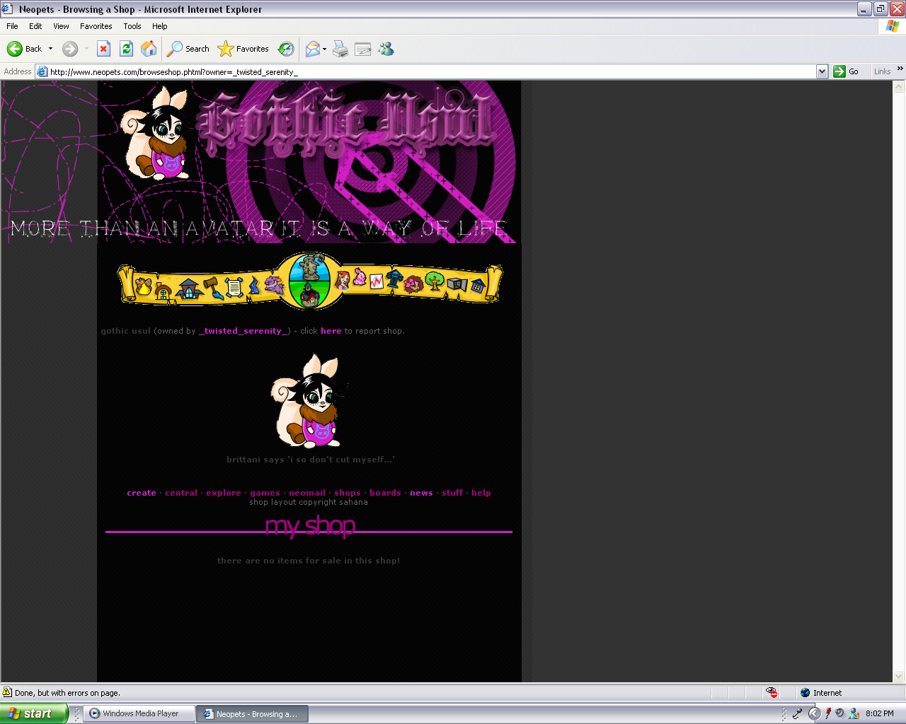 Neopet Shop Layout Gothic Usul by passionless on DeviantArt