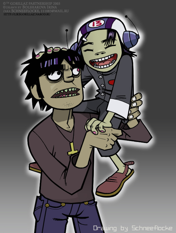 Murdoc And Noodle By Iricolor On Deviantart