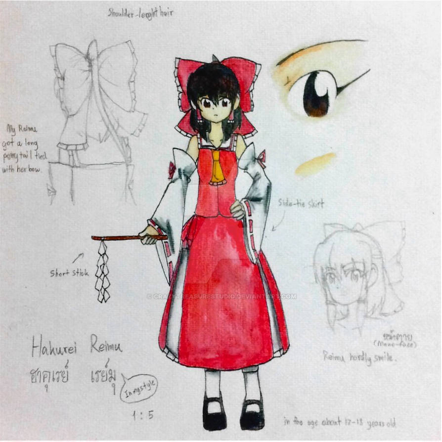 How I draw Hakurei Reimu by crazytreasurestudio on DeviantArt How I draw Hakurei Reimu by crazytreasurestudio on DeviantArt