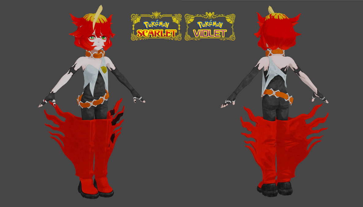 Rig Xps Daz Mmd Pokemon Scarle Violet Mela By Arukardominator On Deviantart
