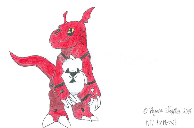 Guilmon Drawing By Riox On Deviantart
