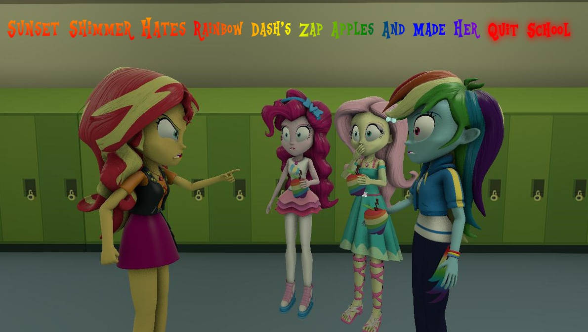 Sunset Shimmer Hates Rainbow Dashs Zap Apples By Jeffnt2208 On Deviantart