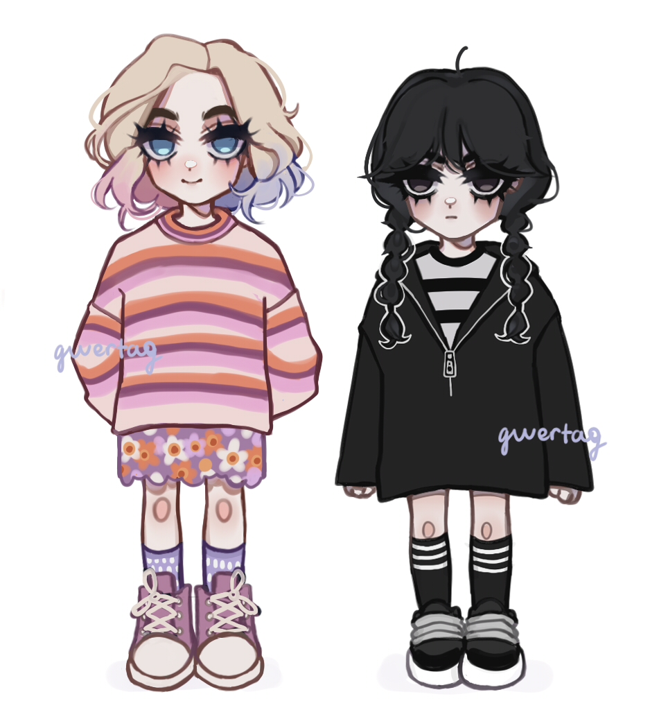 Wednesday And Enid Fanart By Gwertag By Gwertag On Deviantart