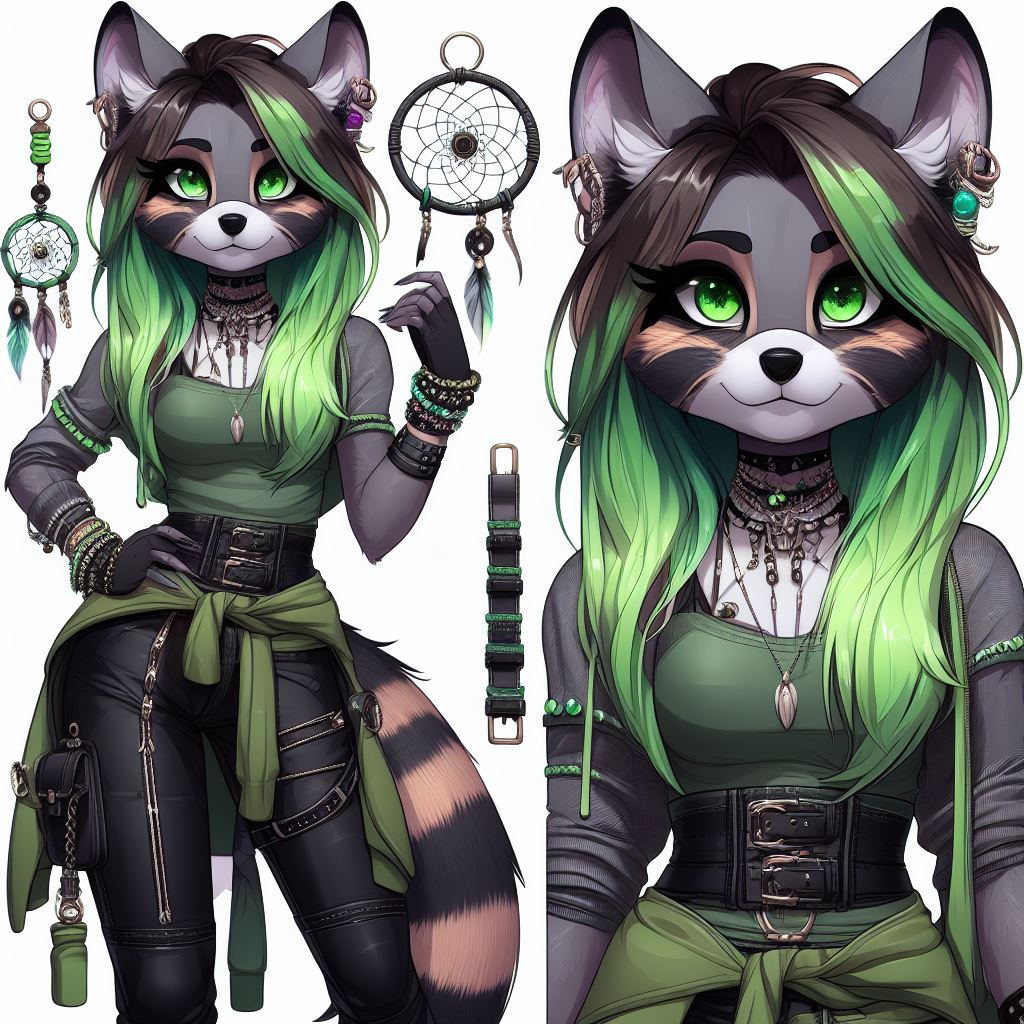 Furry Anthro Raccoon Girl By Dumpsterfireraccoon On Deviantart